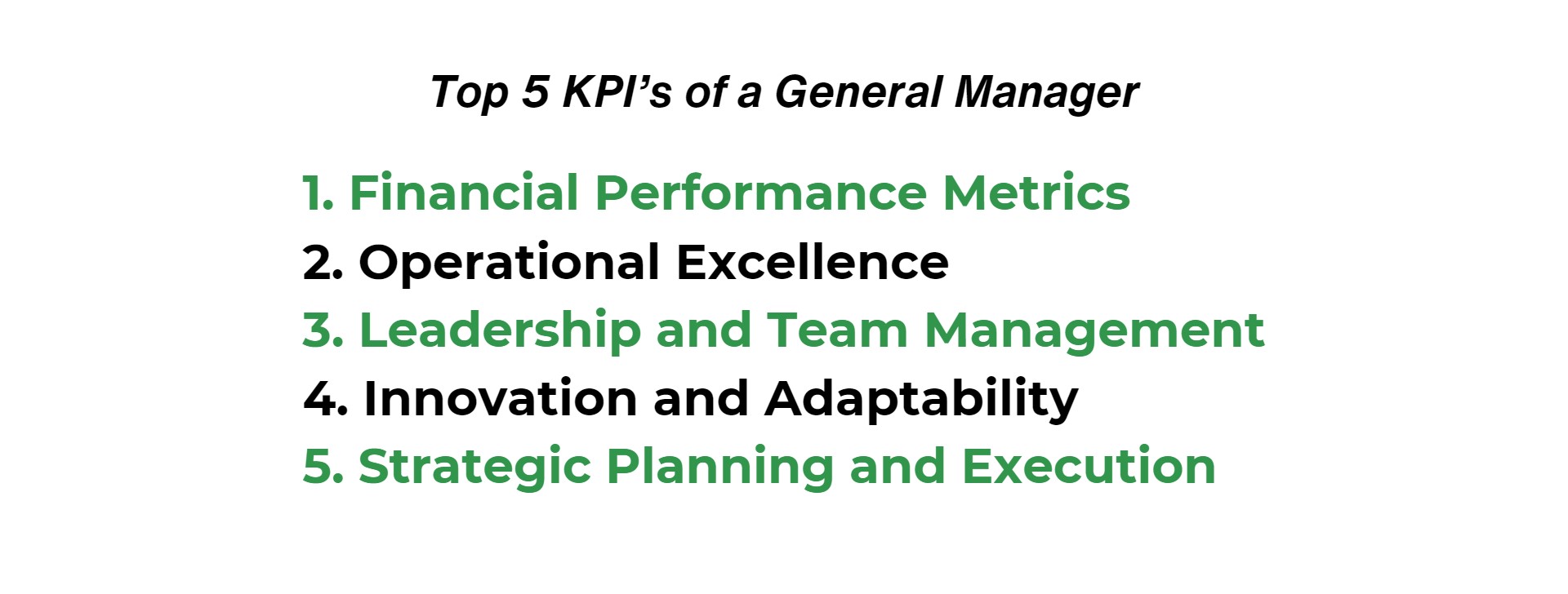 Top 5 Key Performance Indicators for a General Manager - Accredian Blog